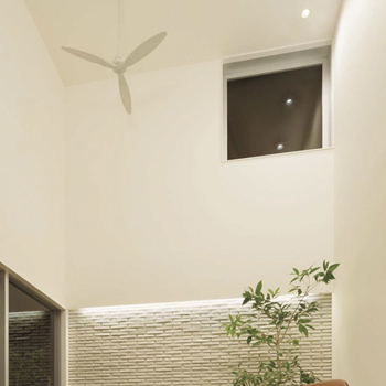 傾斜天井32°対応 インテリアファン 径1200×延長パイプ800mm・白【照明のライティングファクトリー】